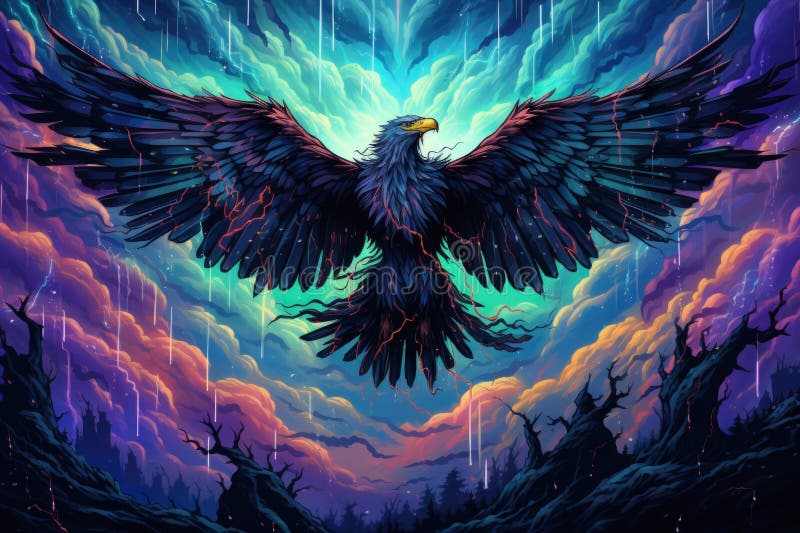 Ferocious Thunder Hawks, Ruling the Skies with Lightning and Thunder As ...