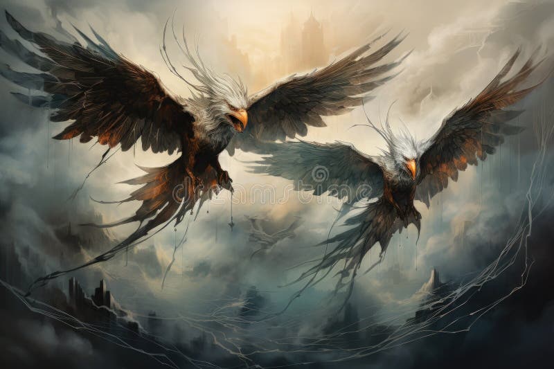 Ferocious Thunder Hawks, Ruling the Skies with Lightning and Thunder As ...