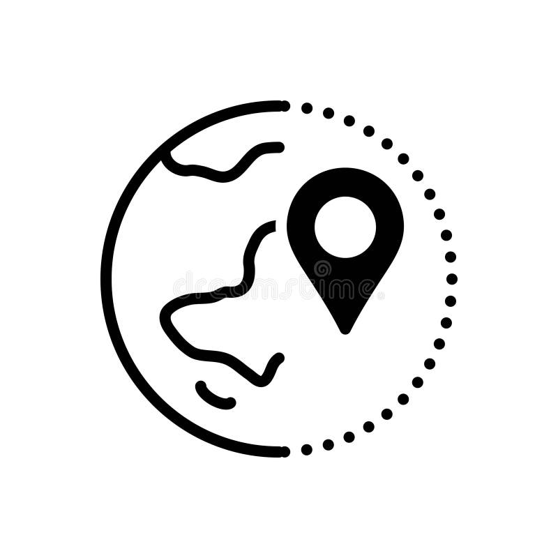 Black Solid Icon for Real, Field and Region Stock Vector - Illustration ...