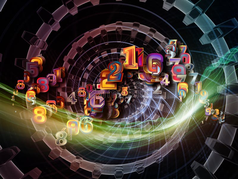 Realm of Numbers stock illustration. Illustration of calculation ...