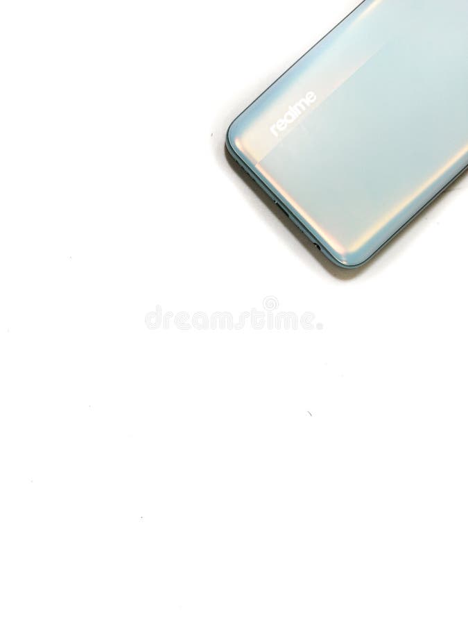 Realme 7 Mist White in Minimalist White Background Editorial ...