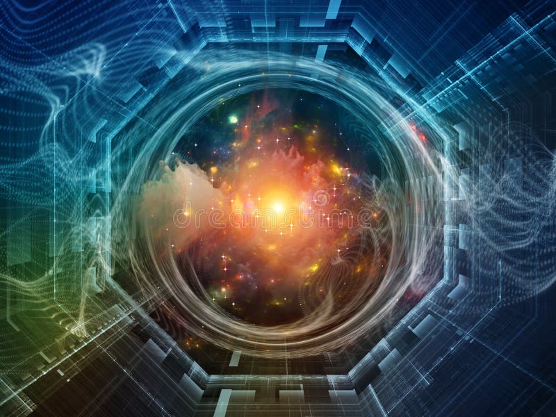 Realms of Abstract Visualization Stock Illustration - Illustration of ...