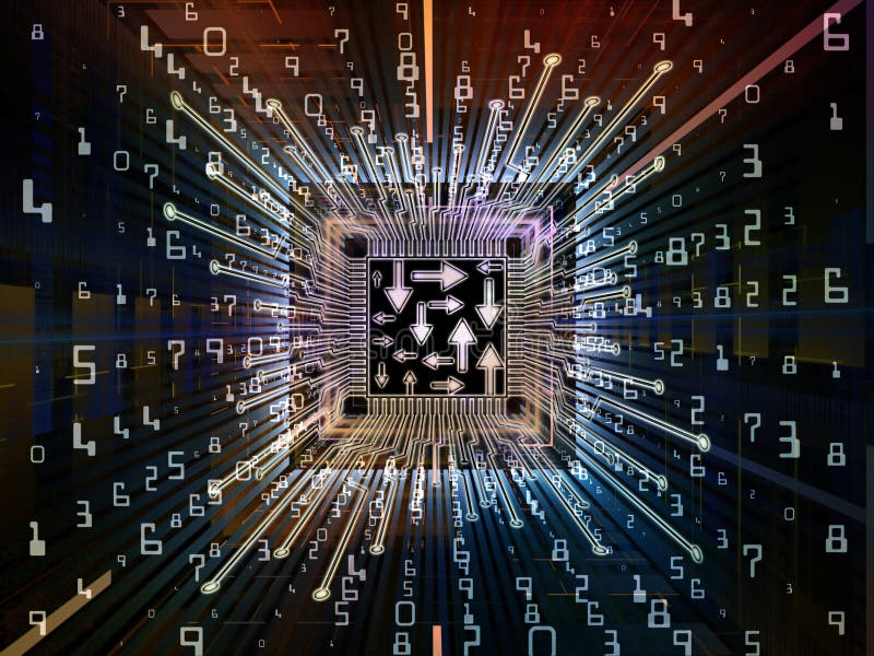 Realms of Digital Technology Stock Illustration - Illustration of ...