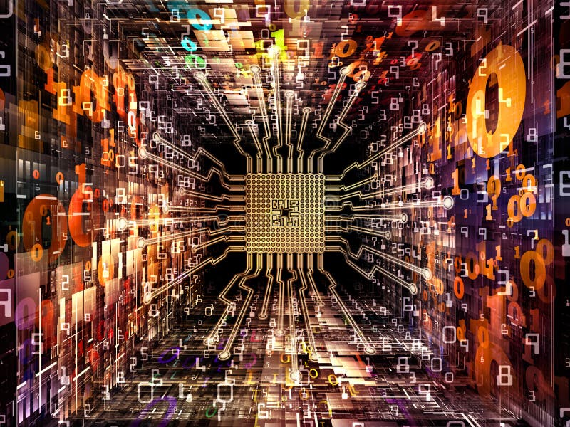 Realms of Digital Technology Stock Illustration - Illustration of ...