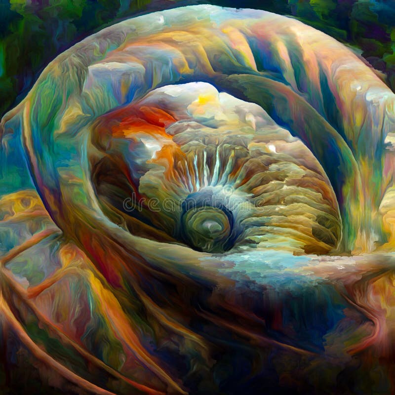 Realms of Nautilus stock illustration. Illustration of color - 254106846