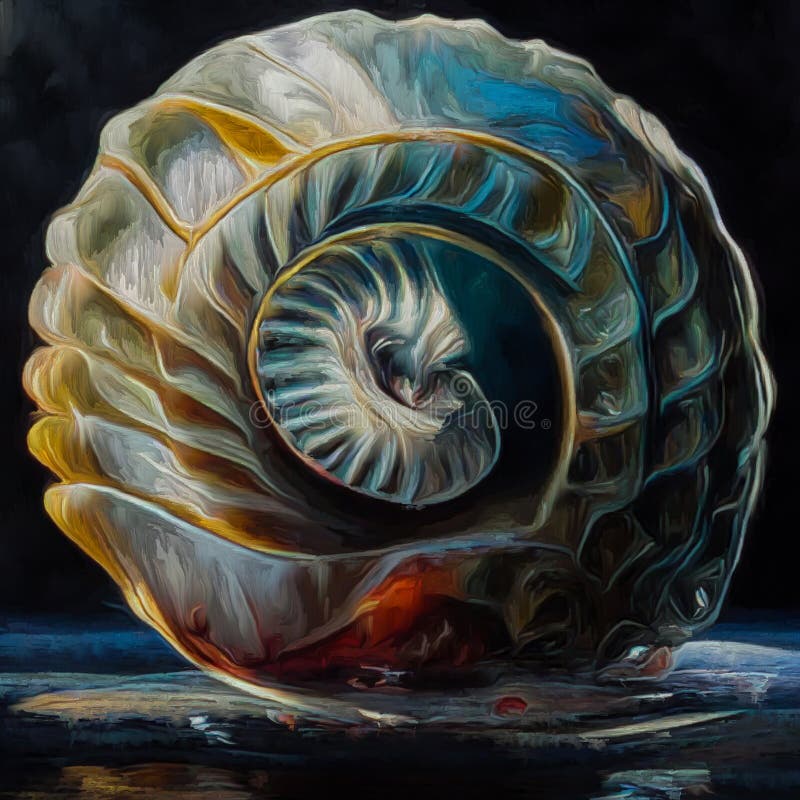Realms of Nautilus stock illustration. Illustration of abstract - 275218107