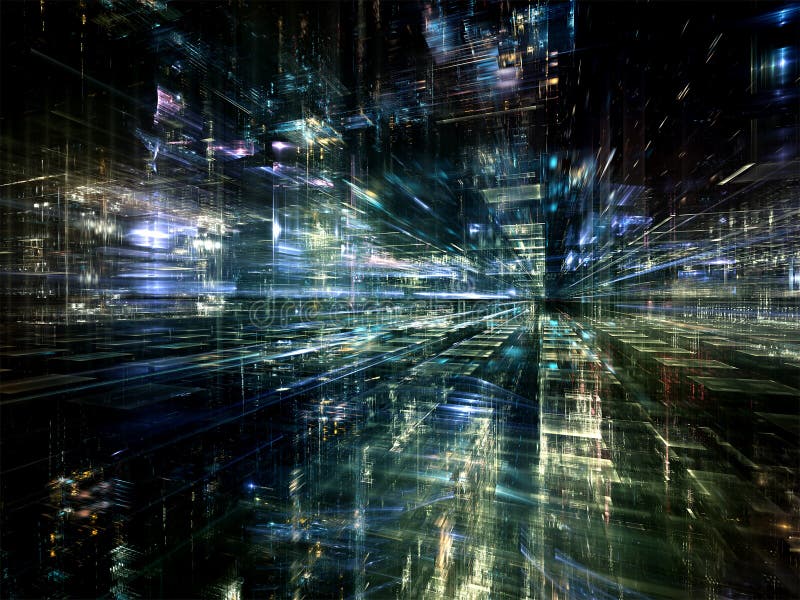 Realms of Virtual World stock illustration. Illustration of development ...