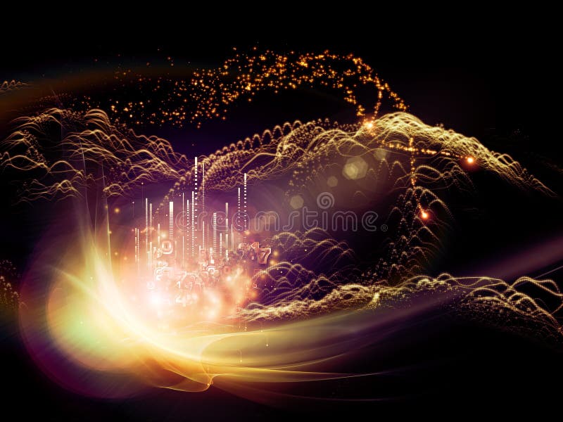 Realms of Virtual World stock illustration. Illustration of bright ...