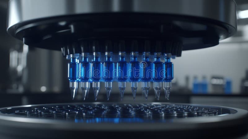 A Realtime PCR Machine S Optical System is Depicted in a Medium Closeup ...