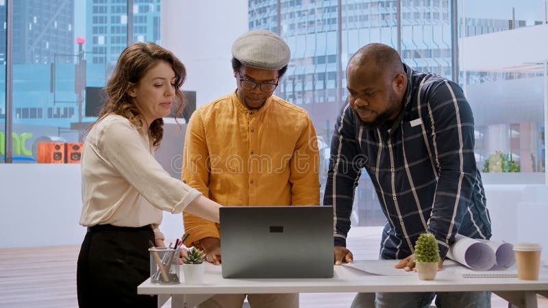 Realtor Experts Team Meeting with Entrepreneur To Evaluate the Office ...