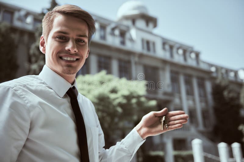 Realtor stock image. Image of male, formal, office, door - 146302771