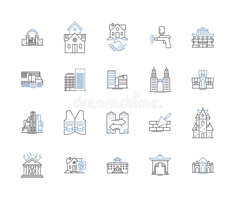 Realty and Building Outline Icons Collection. Realty, Building, Estate ... Realty and Building Outline Icons Collection. Realty, Building, Estate ...
