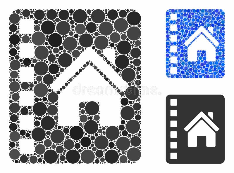 Realty Catalog Mosaic Icon of Circles Stock Illustration - Illustration ...
