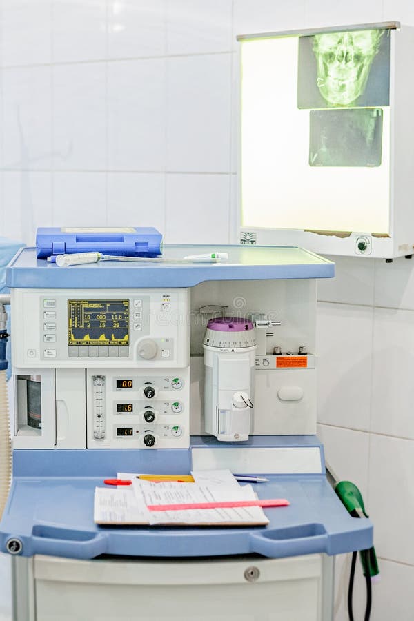 Reanimation, Artificial Lung Ventilation Device Stock Photo - Image of ...