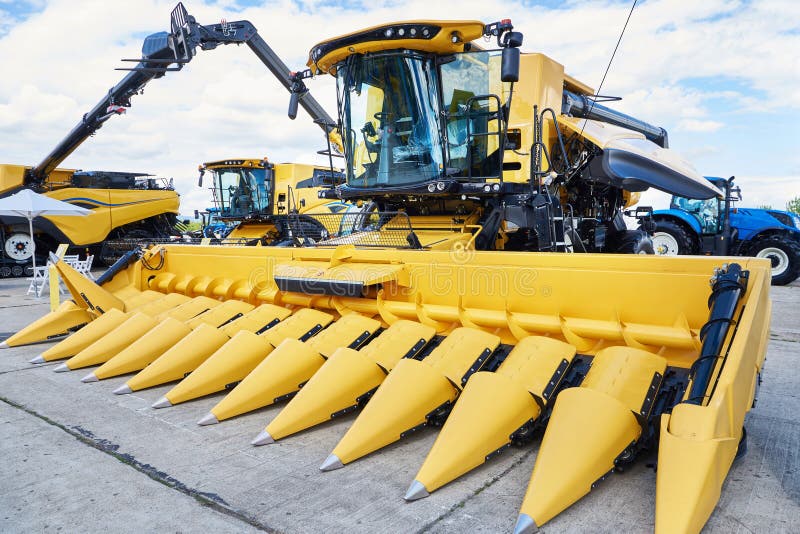 Reaper Corn Head Machine for Agricultural Harvester Stock Photo - Image ...
