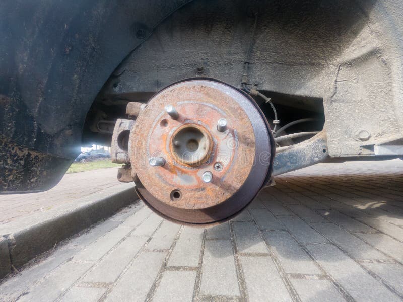 Rear brake drum set of car stock image. Image of rear - 216597985