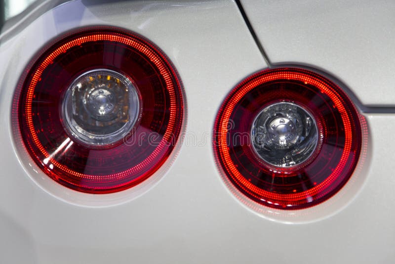 Rear Brake Lights on the Car Stock Image - Image of brake, light: 85298147