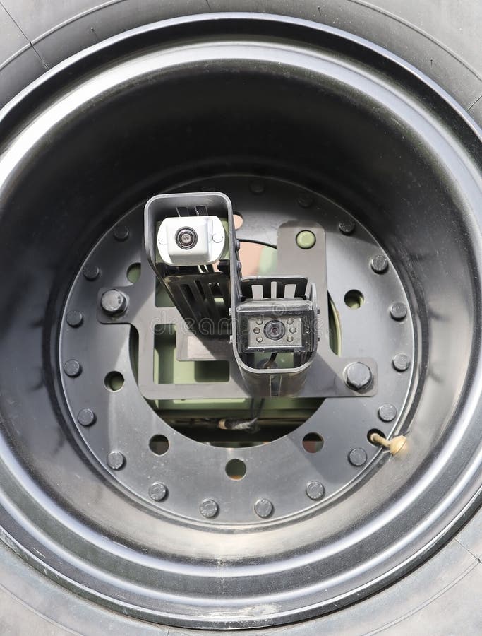 Rear Cameras of a Military Vehicle Editorial Photography - Image of ...