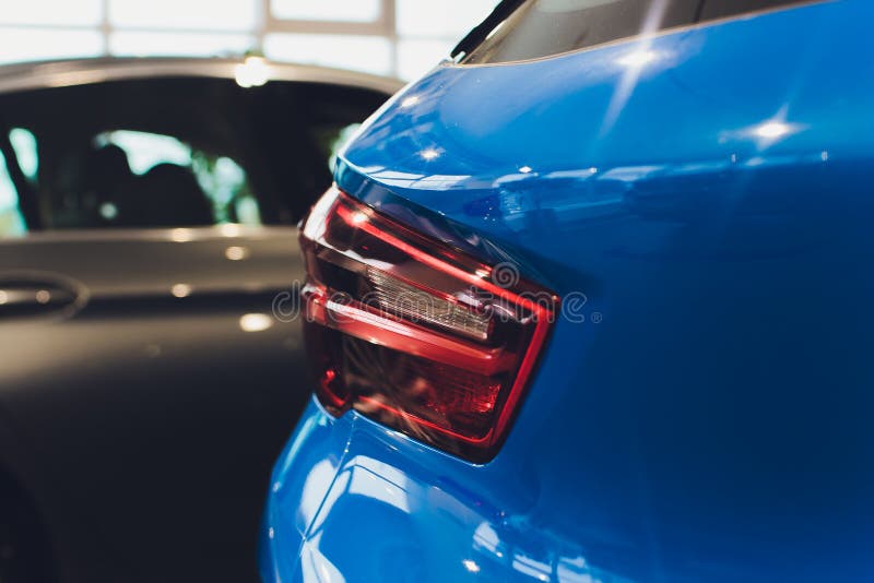 Rear Car Auto in Details Backlight Tail Light Lamp. Stock Photo - Image ...
