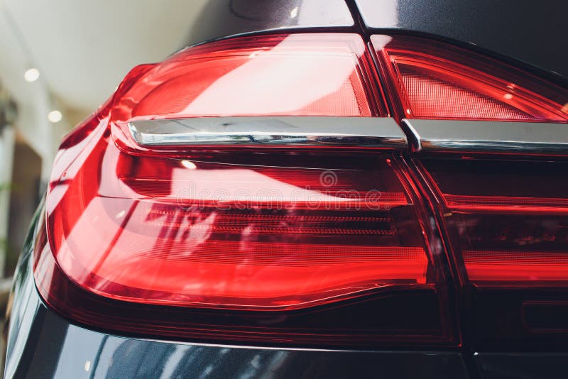 Rear Car Auto in Details Backlight Tail Light Lamp. Stock Photo - Image ...