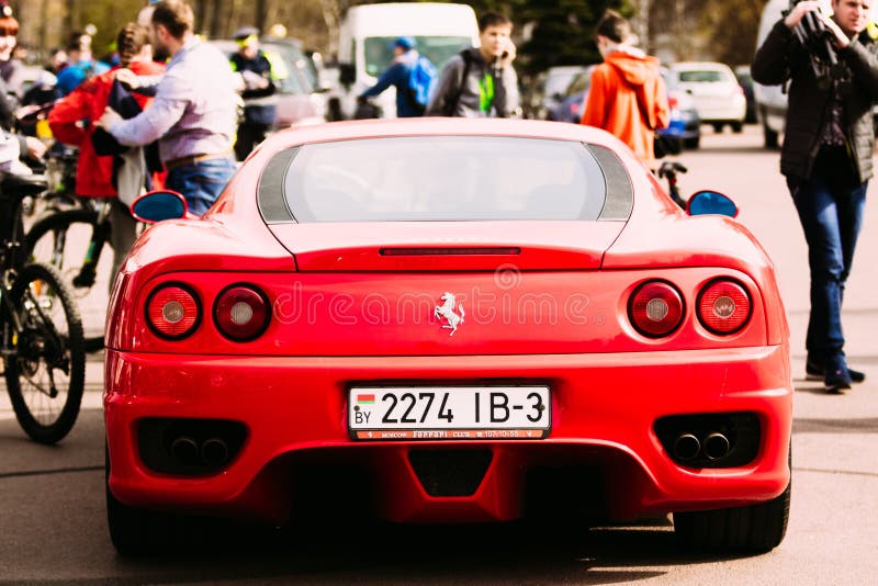 The Rear of the Car Ferrari. Gomel, Belarus Editorial Image - Image of ...
