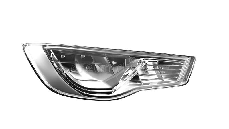 Rear Car Lights Isolated on White 3d Render Stock Illustration ...