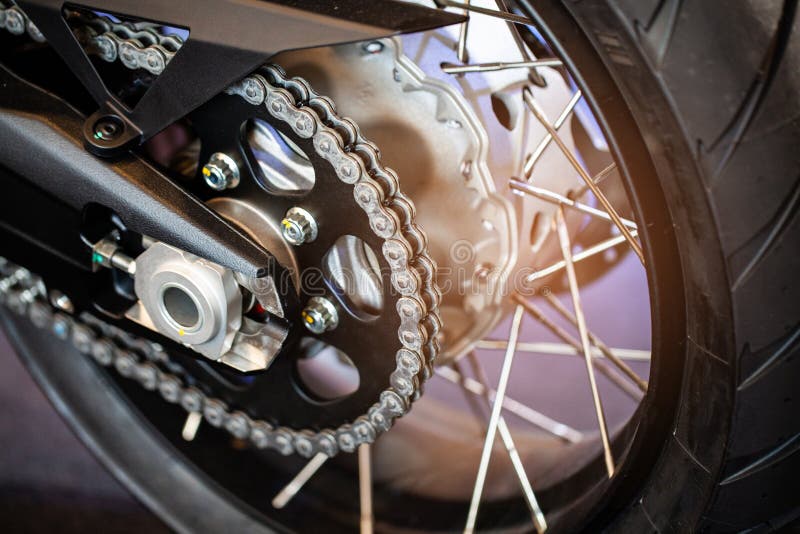 Motorbike chains stock image. Image of chains, circle - 91426311