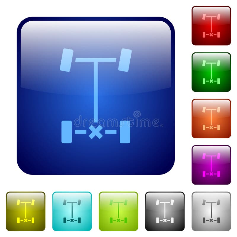 Rear Differential Lock Color Square Buttons Stock Vector - Illustration ...