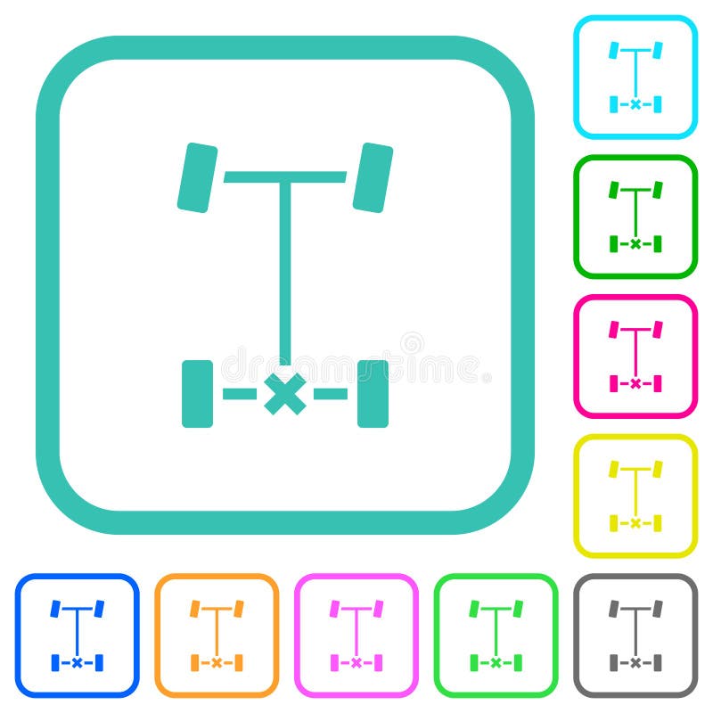 Rear Differential Lock Vivid Colored Flat Icons Stock Vector ...