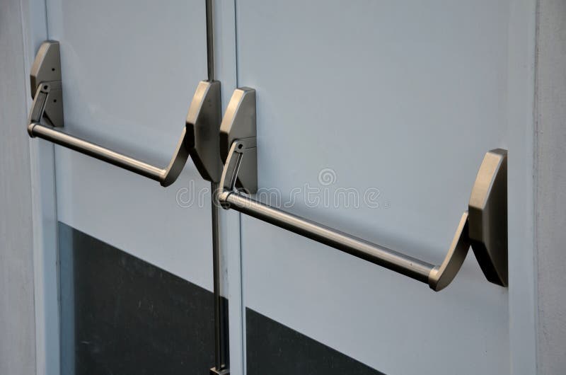 Rear Door of Department Store or Warehouse with Handle for Quick ...