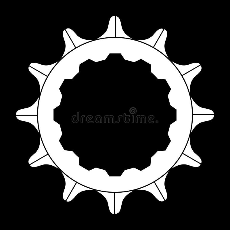 Bicycle Rear Driven Cog stock vector. Illustration of steel - 117860243