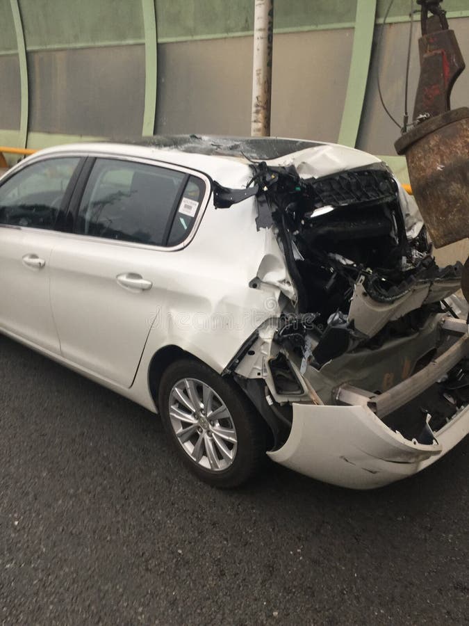 Rear end accident stock image. Image of rear, totalled - 96417059