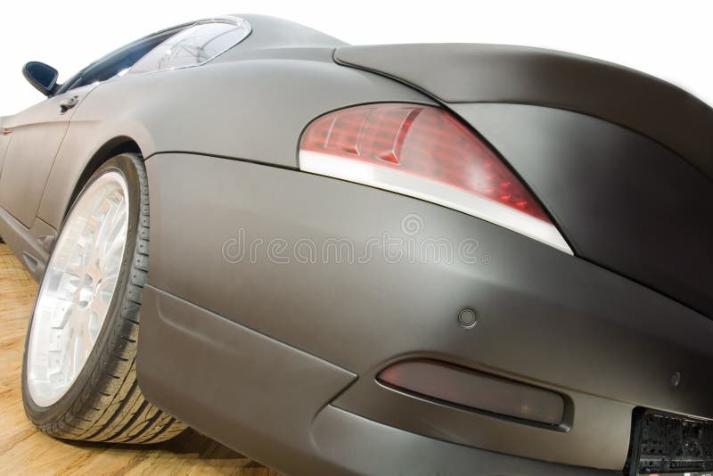 Rear end of a black car stock photo. Image of avto, bamper - 8467052