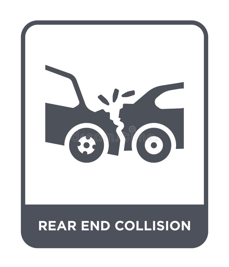 Rear End Collision Outline Icon. Isolated Line Vector Illustration From ...