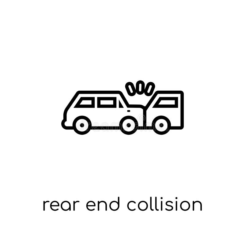 Rear End Collision - Car Characters on City Street Stock Vector ...