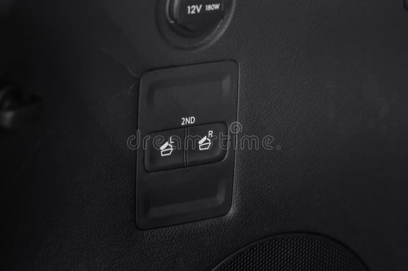 Rear folding seat button. stock image. Image of confort - 269989017