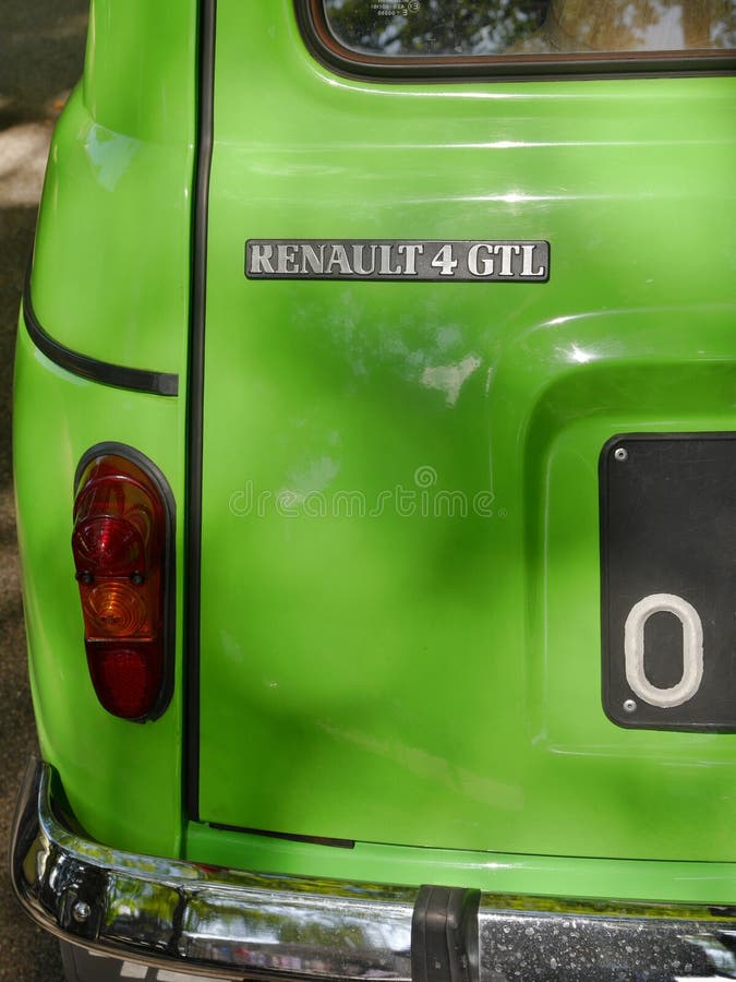Rear of a Green Renault GTL Editorial Stock Image - Image of number ...
