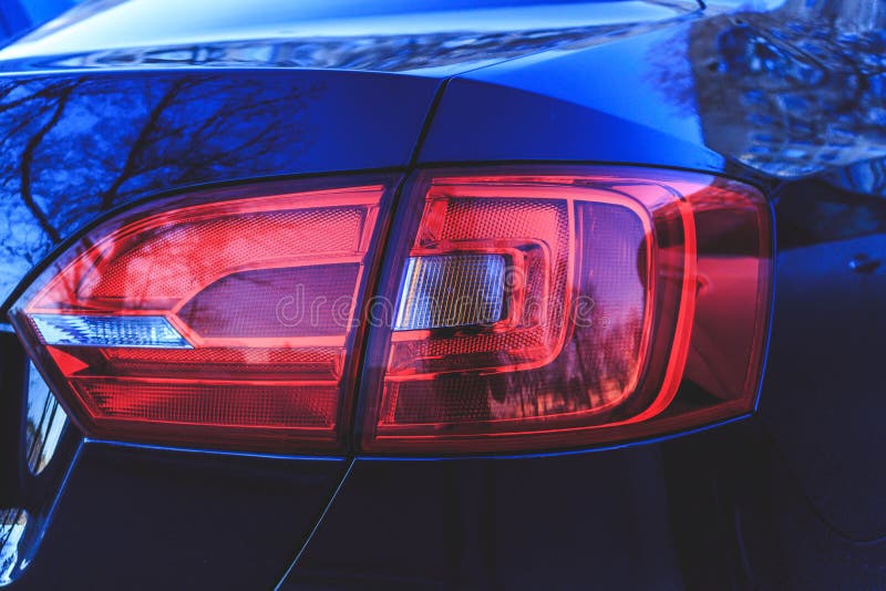 The Rear Headlight of the Car is Black. Background for the Desktop ...
