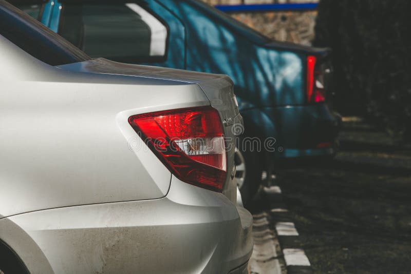 Rear Headlights of Old Classic Car Stock Image - Image of automobile ...