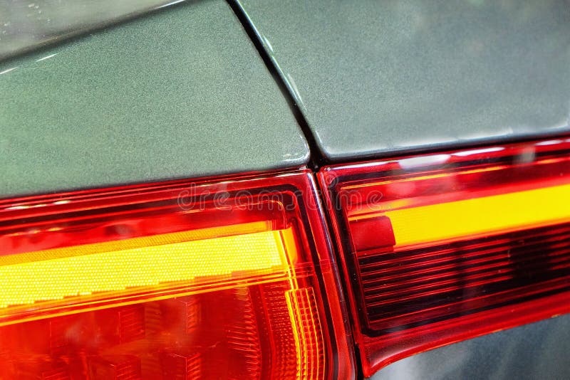 Rear Illuminated Headlights Stock Photo - Image of caution, futuristic ...