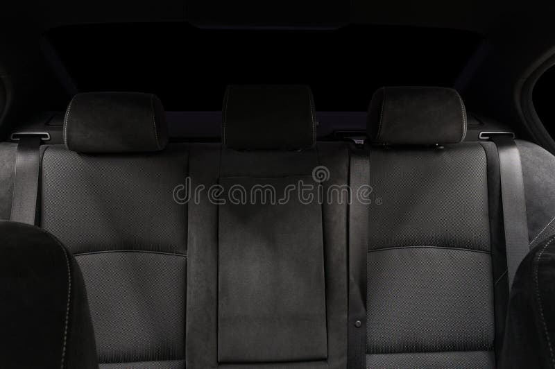 Rear Leather Seats. Modern Car Interior Detail. Stock Photo - Image of ...