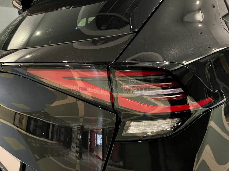 Rear LED Headlights with 3D Effect Stock Image - Image of stop, side ...