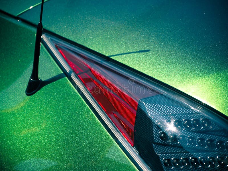 Rear light stock image. Image of green, paint, plastic - 13010743