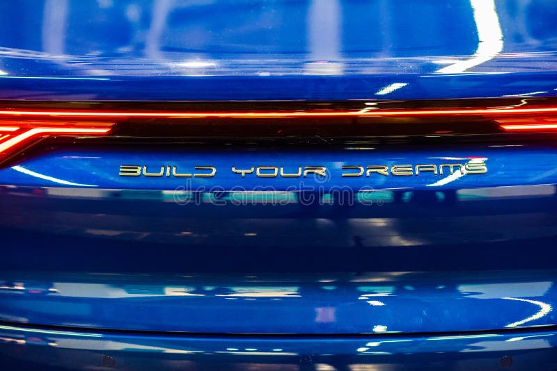 Rear Light of a BYD HAN Electric Car.. Editorial Photography - Image of ...