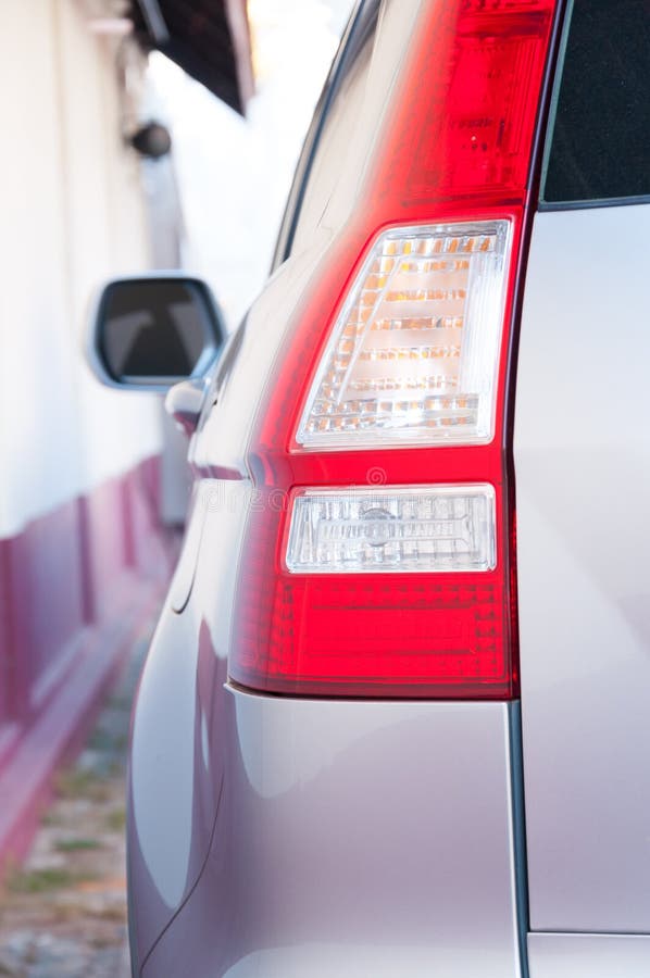 Rear light of modern car stock photo. Image of closeup - 79908348