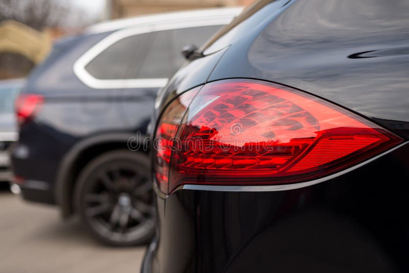 Rear Light of Modern Car. Exterior Detail. Stock Photo - Image of shiny ...