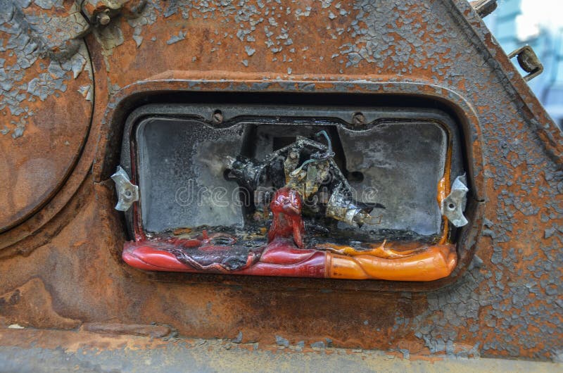 Rear Light of the Russian BMP-82 (Infantry Fighting Vehicle) Stock ...