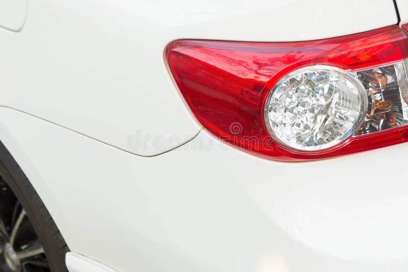 Rear light white car stock photo. Image of auto, rear - 89463180
