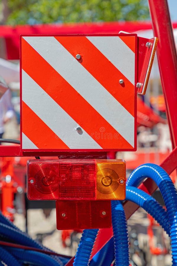 Rear Lights Agriculture Trailer Stock Image - Image of sign, transport ...