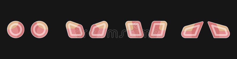 Rear Lights Auto Vector Icon Set. Realistic Car Side Lights. Rear ...